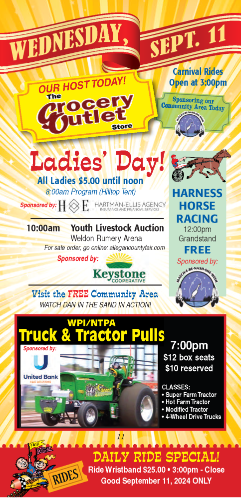 Allegan County Fair- Ladies Day & Truck / Tractor Pulls - Allegan Area ...